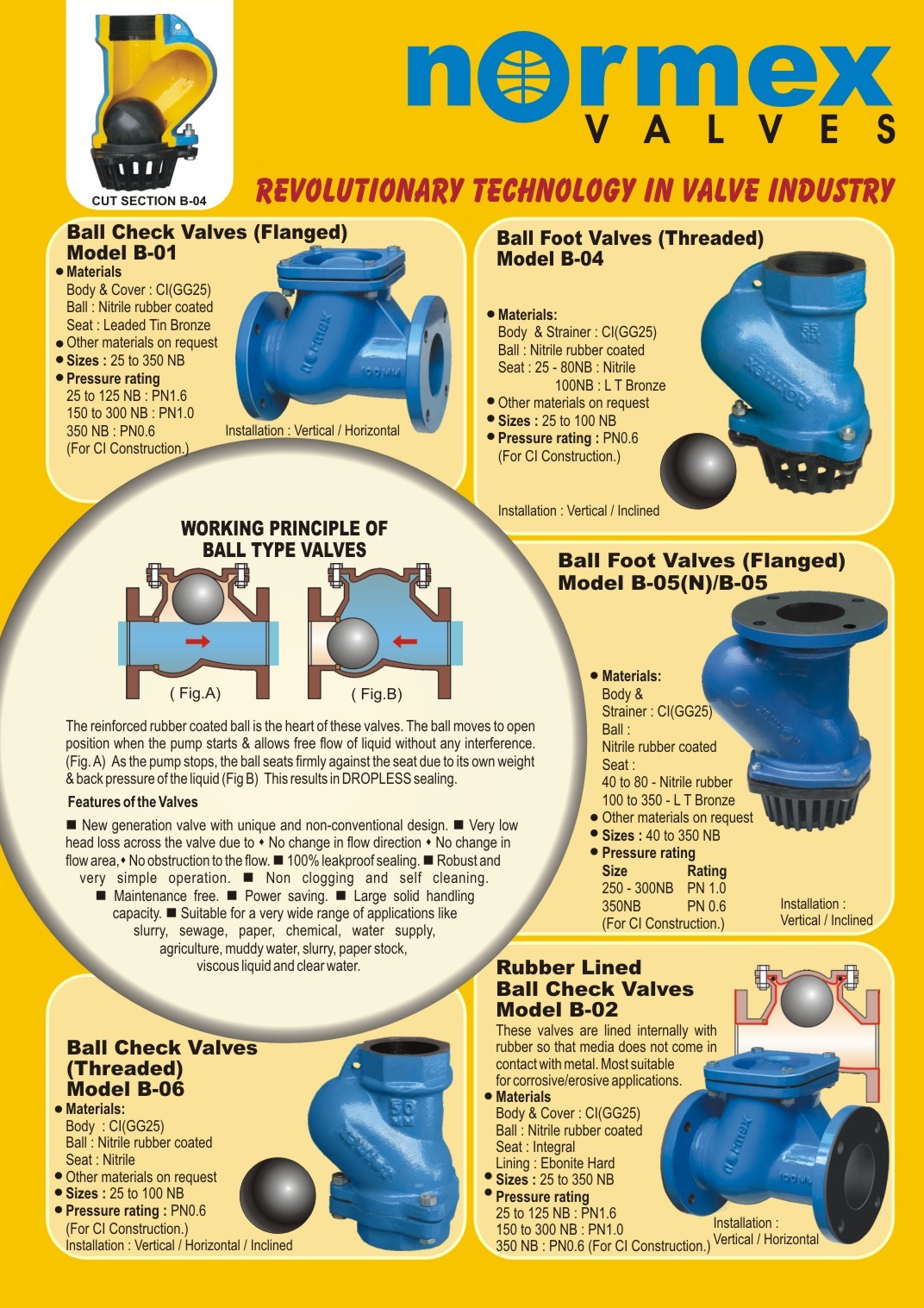Ball Type Check Valves, Foot Valves, Manufacturer, India